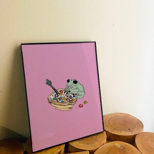 Frog- Cereal Art- Art Print - Nature Drawing-animal - Art for Home ...