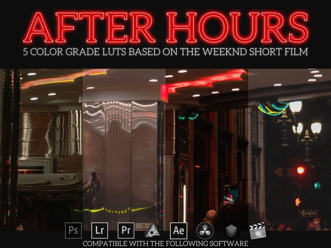 After Hours Color Grade LUTS for Photo or Video Editing - Etsy