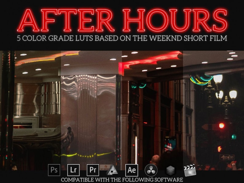 After Hours Color Grade LUTS for Photo or Video Editing - Etsy