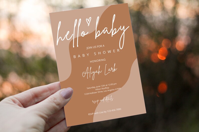 Modern Baby Shower Invitation Elegant Custom Invitation - Etsy