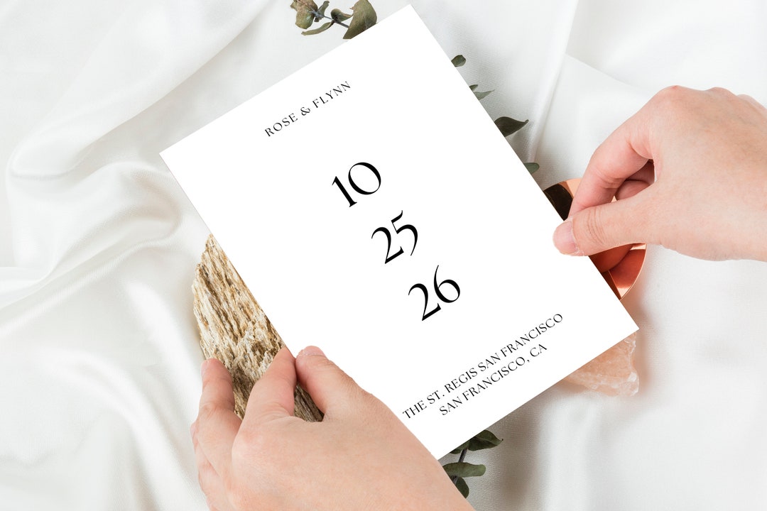 Modern Wedding Invitation Elegant Custom Invitation Template Minimalist ...