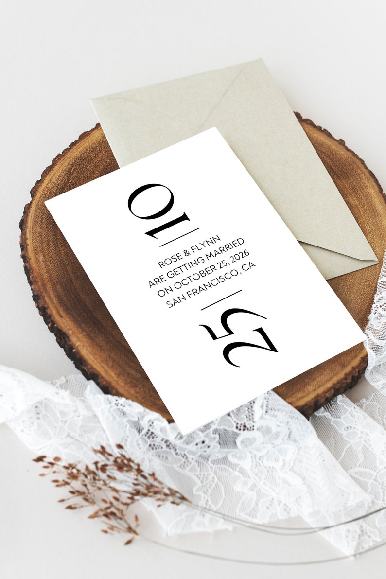 Modern Wedding Invitation Elegant Custom Invitation Template - Etsy