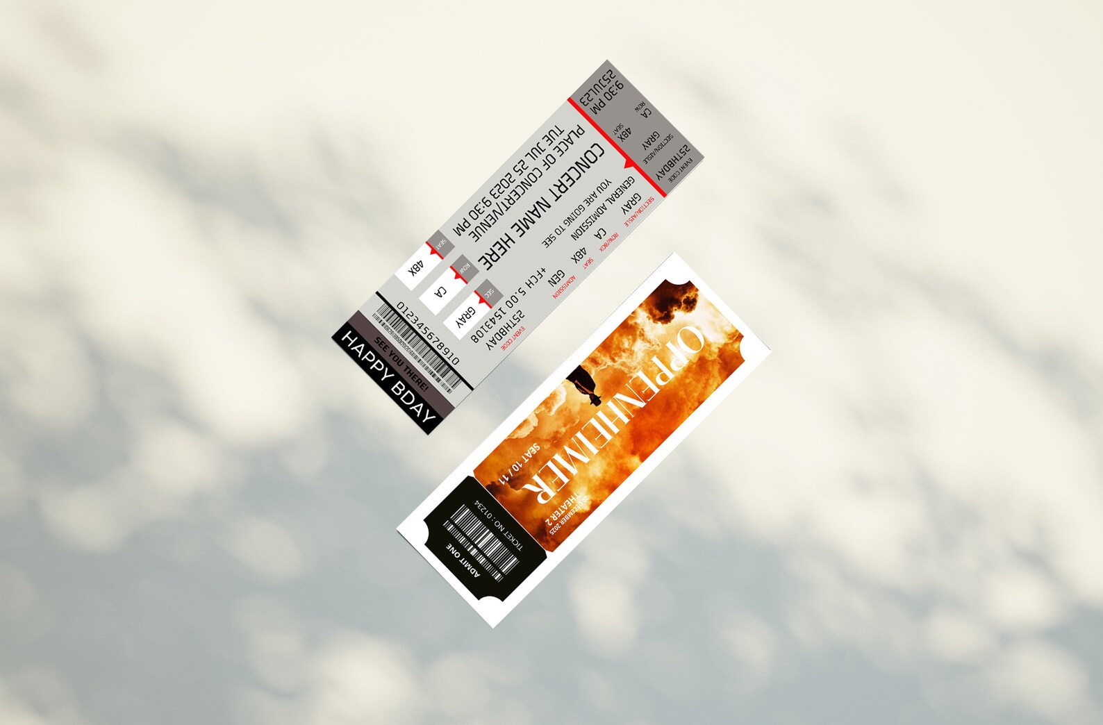 Editable Concert Ticket Canva Template, Printable Event Ticket, Custom Concert Ticket Invitation ...