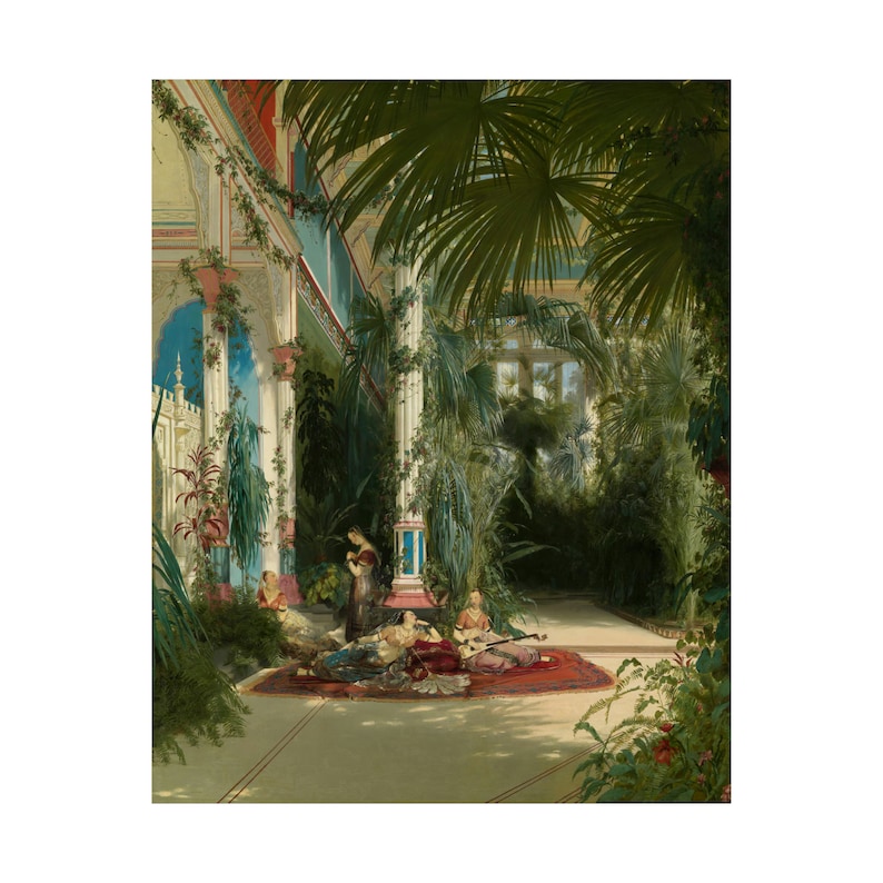 The Interior of the Palm House, Carl Blechen, Archival Reprint Poster ...