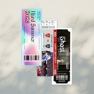 Editable Concert Ticket Canva Template, Printable Event Ticket, Custom Concert Ticket Invitation ...