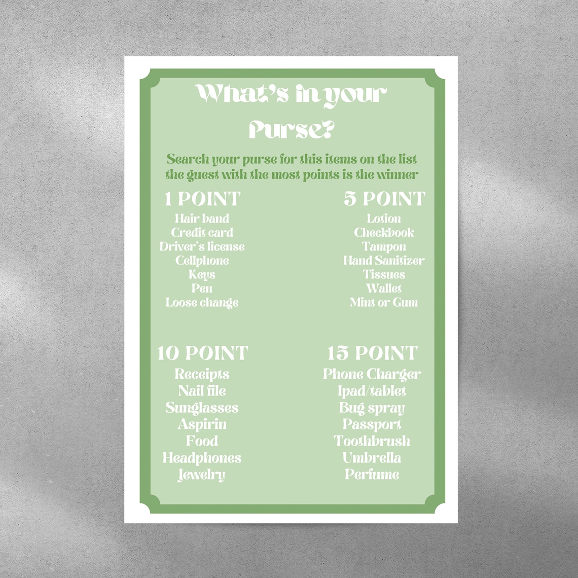 Editable Bridal Games Template, Personalized Bridal Games Set ...