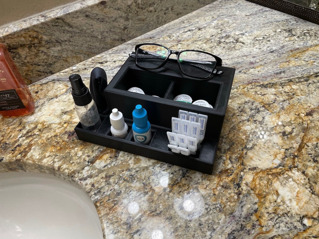 Daily Contact Lens Case Made and Manufactured USA and Eyeglass Holder ...