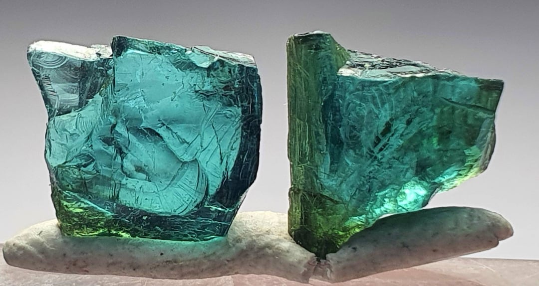 Beautiful Rough Blue Tourmaline Slices - Etsy