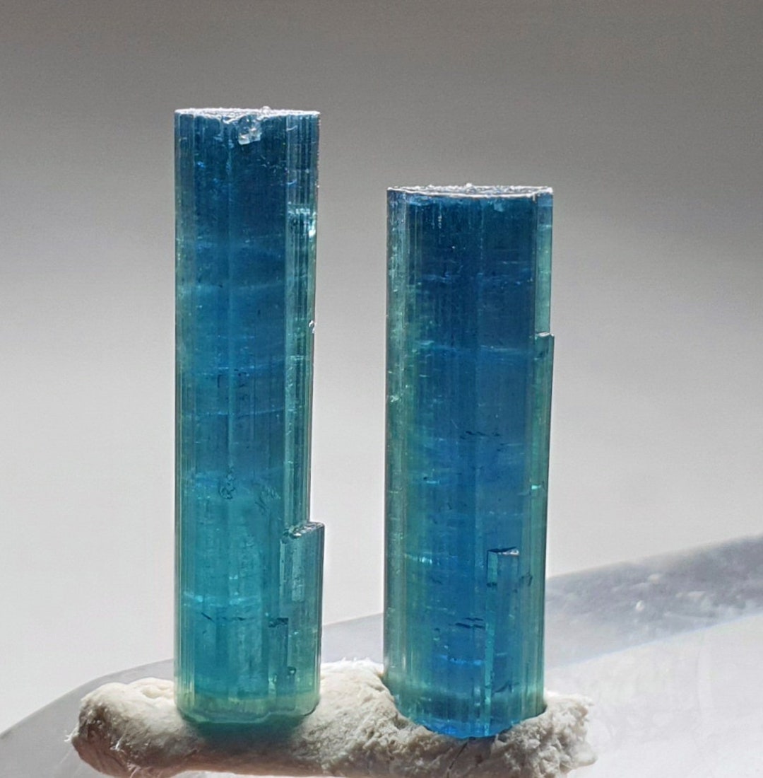 11 Carats Amazing Blue Indicolite Color Terminated Tourmaline Crystal ...