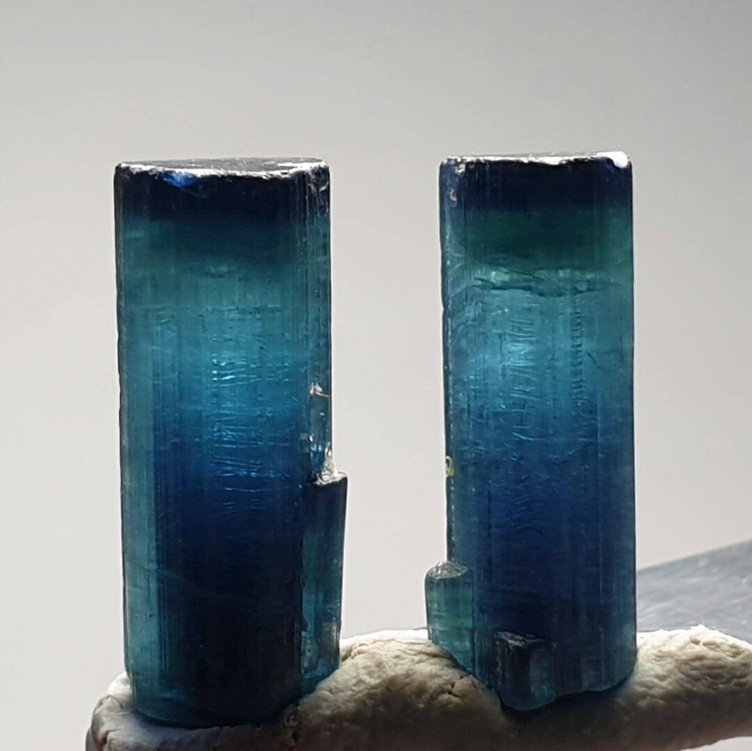 Amazing Ink Blue Cap Indicolite Tourmaline Crystals - Etsy