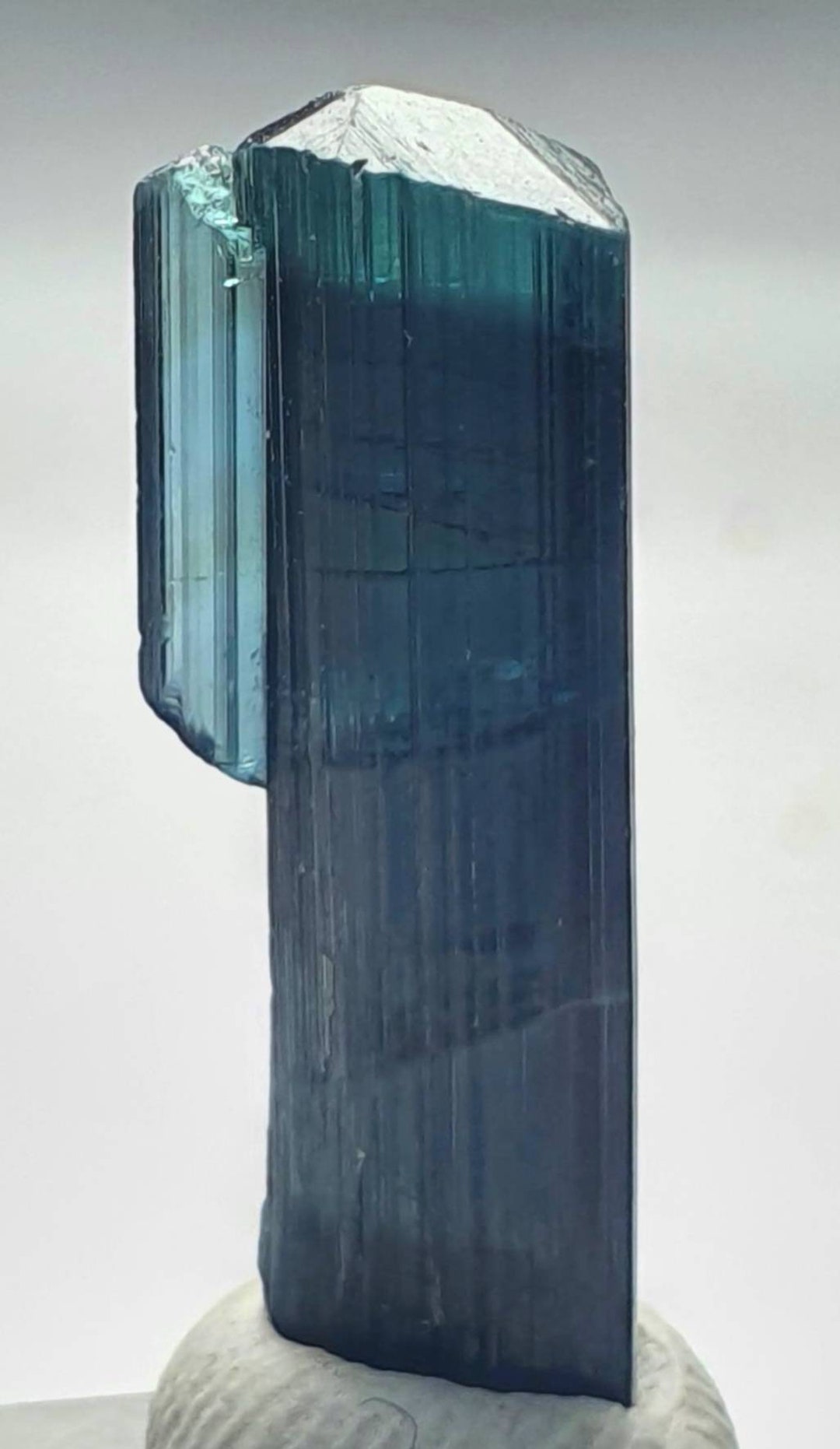 Blue Cap Darker Indicolite Natural Double Terminated Tourmaline Crystal ...