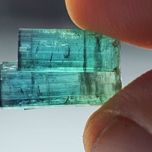 Twin Terminated Blue Tourmaline Crystal - Etsy