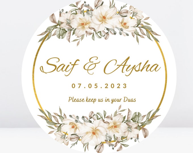 Personalised Nikkah Stickers - Etsy