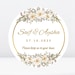 Personalised Nikkah Wedding Stickers, Floral Stickers, Wedding Favour ...