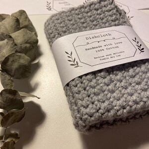 Printable Dishcloth Label |crochet Dishcloth Label |knit Dishcloth ...
