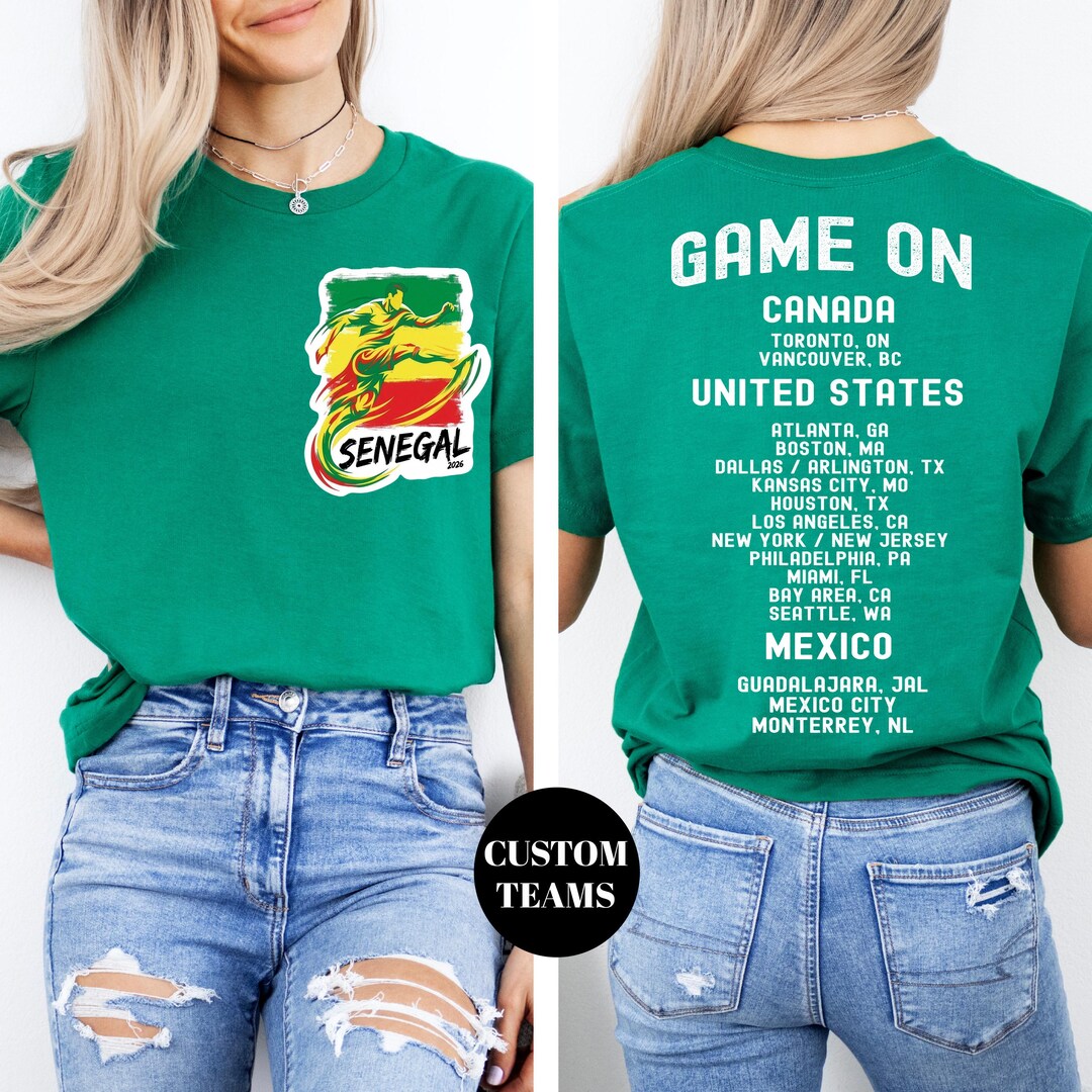 Cup Senegal Shirt, USA Mexico Canada 2026 Soccer Sweatshirt ...