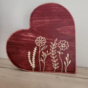 Rustic Wooden Heart Decoration - Valentine's Decoration - Country Decor ...