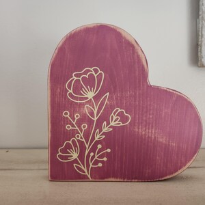 Rustic Wooden Heart Decoration - Valentine's Decoration - Country Decor ...