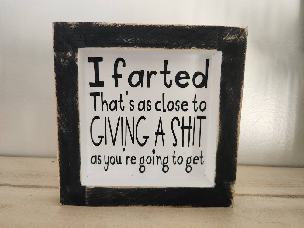 Small 'give A Shit' Sign - Etsy