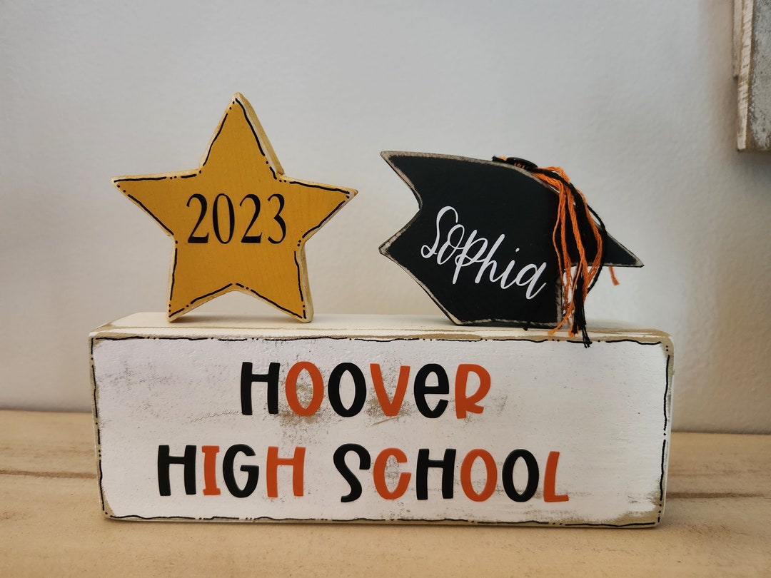 Personalized Wood Decoration - Custom Wooden Graduation Blocks ...