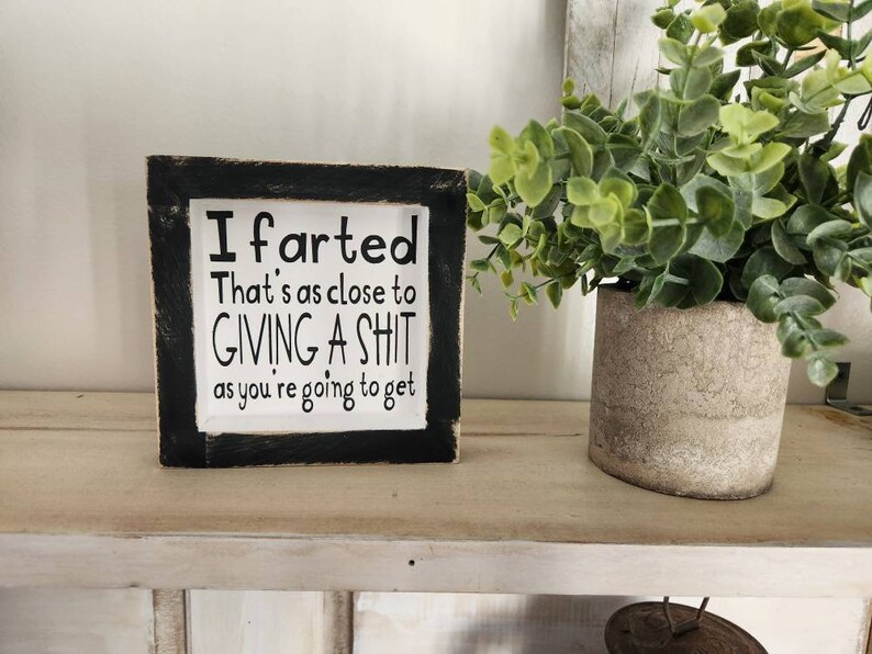 Small 'give A Shit' Sign - Etsy