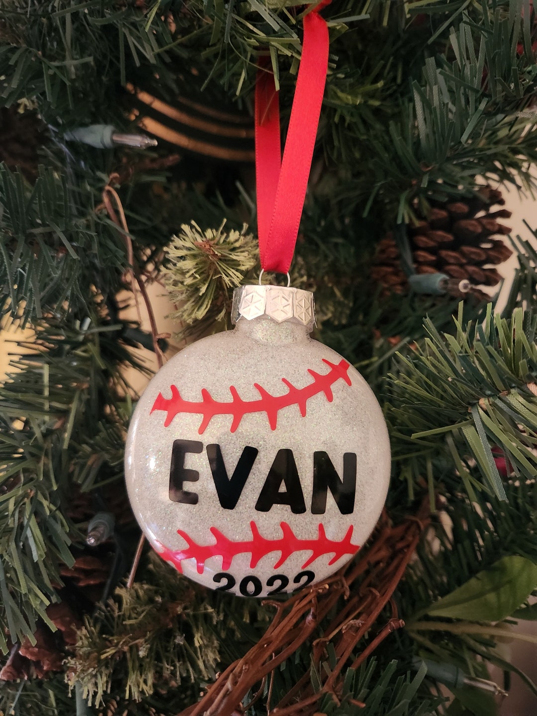 Personalized Baseball Ornament - Etsy