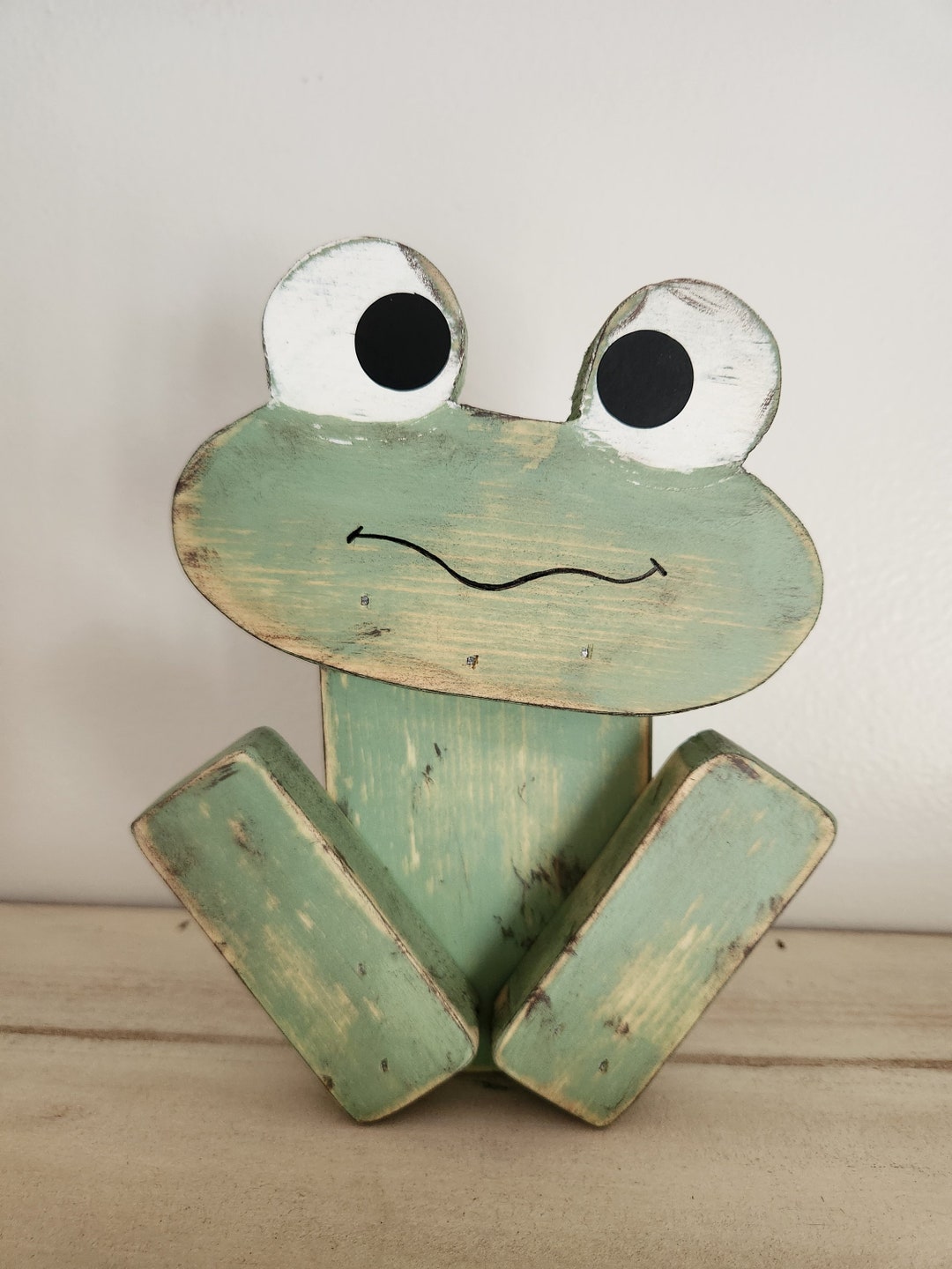 Primitive Wooden Frog - Rustic Frog - Country Decor - Wood Shelf Sitter ...