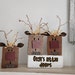 Personalized Wood Decoration - Custom Wooden Reindeer Blocks ...