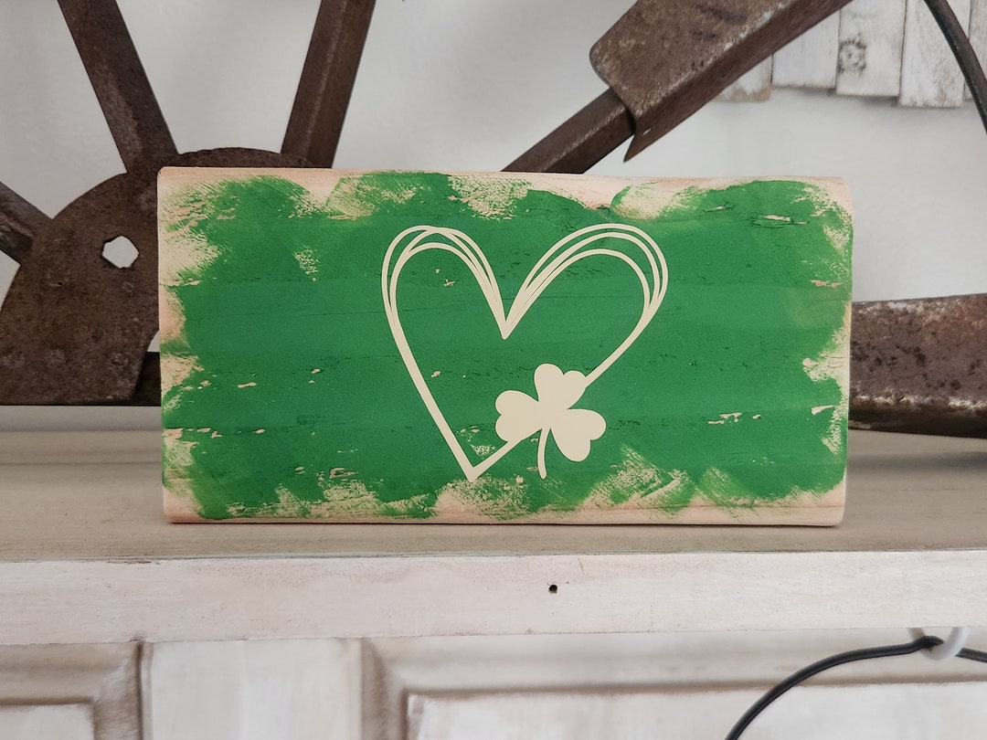Shamrock Block Wood Decoration - St. Patrick's Day - Irish - St. Patty ...