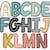 Glitter Doodle Alphabet PNG Doodle Sublimation Alpha Set Design PNG ...