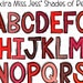 Scribble Letters, Shades of Red Alphabet, PNG Bundle, Doodle ...