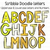 Glitter Doodle Alphabet PNG Doodle Sublimation Alpha Set Design PNG ...