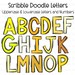 Glitter Doodle Alphabet PNG Doodle Sublimation Alpha Set Design PNG ...