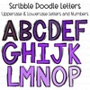 Scribble Doodle Letters, Color Wheel Alphabet, PNG Set, Doodle ...