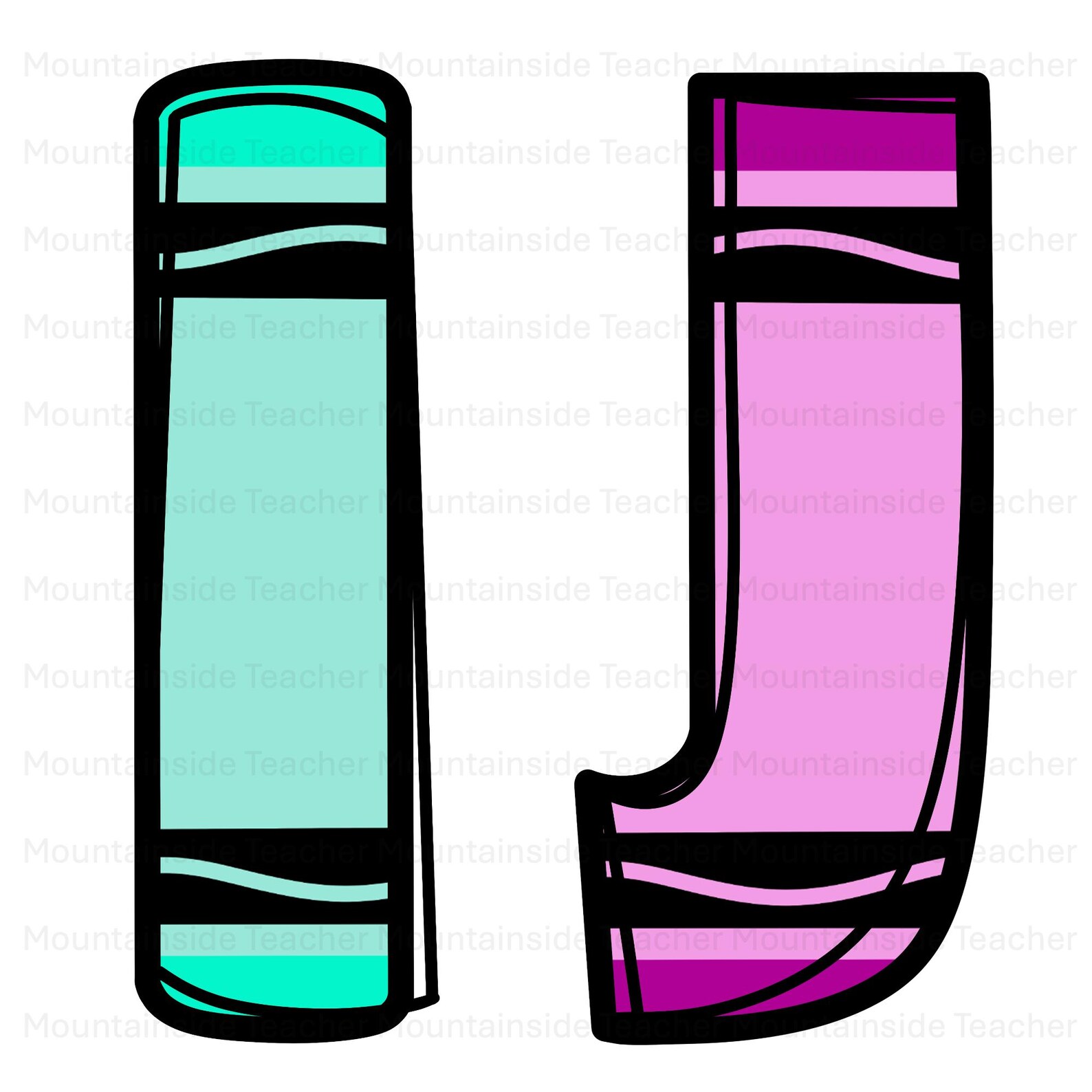 Crayon Doodle Alphabet PNG: Back to School Letters & Numbers (digital ...