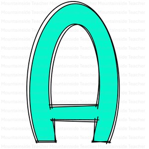 Block Letters, Bright Doodle Alphabet, PNG Bundle, Doodle Sublimation ...