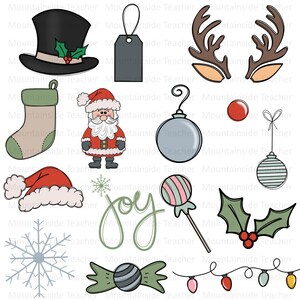 Christmas Doodle PNG Letters, Holiday Letters, Christmas Patterns, Clip ...