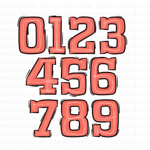 Varsity Letter Alphabet, Summer Color Alphabet PNG Bundle, Doodle ...