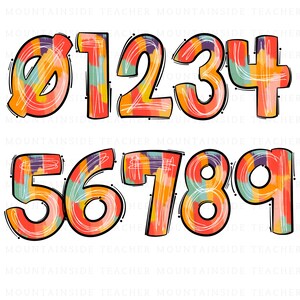 Fall Doodle Alphabet PNG Clipart: Hand-drawn Autumn Letters (digital ...