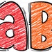 Crayon Doodle Alphabet PNG Bundle: Rainbow Font (digital Download) - Etsy