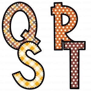 Fall Doodle Alphabet: PNG Clipart, Autumn Leaf Letters (digital ...