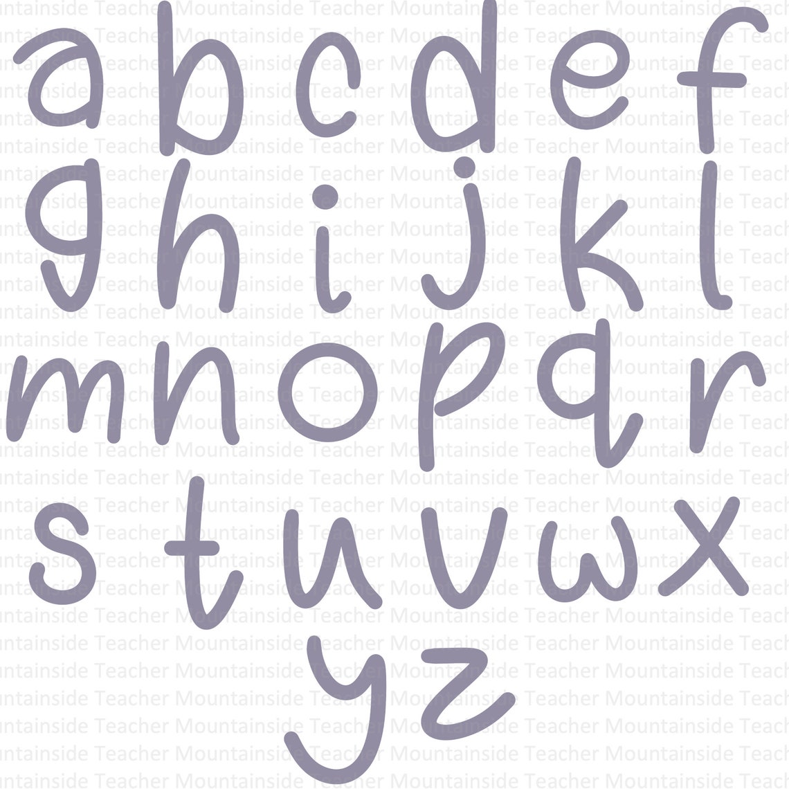 Dusk Colors Doodle Letters Alphabet PNG Bundle Doodle Sublimation Alpha ...