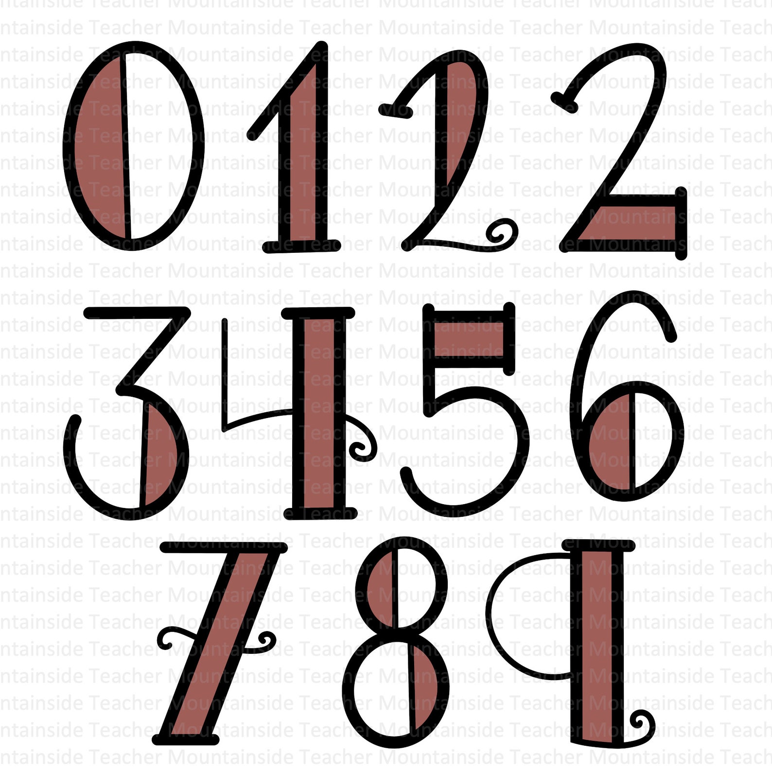 Boho Flair Fun Doodle Letters Alphabet PNG Bundle Doodle Sublimation ...