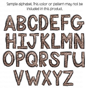 Glitter Doodle Alphabet PNG Doodle Sublimation Alpha Set Design PNG ...
