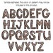 Glitter Doodle Alphabet PNG Doodle Sublimation Alpha Set Design PNG ...