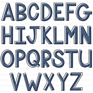 Block Doodle Letters, Dusk Doodle Alphabet, Sublimation Set, PNG Doodle ...