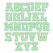 Rainbow Neon Varsity Letters, Marquee Colorful Alphabet Fun PNG Bundle ...