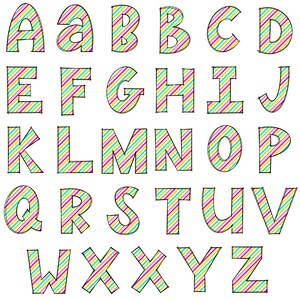 Doodle PNG Alphabet | Summer Doodle Alphabet Bundle | Fun Colors ...