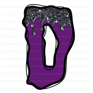 Halloween Glitter Drip Doodle Letters: PNG Alphabet (digital Download ...
