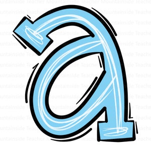 Bright Doodle Alphabet, Scribble PNG Clipart, 10 Colors (digital ...